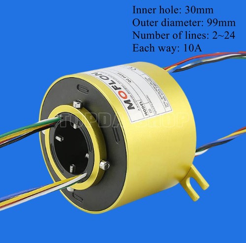 360 rotary slip ring inner hole 30mm outer 99mm collector ring 2 4 6 8 ...