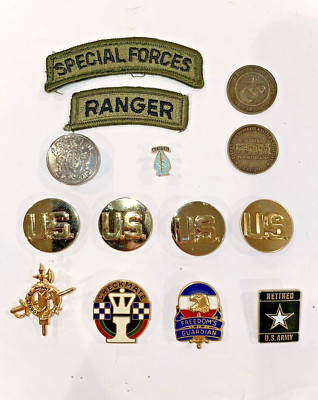 Lot - Misc US Army Pins & Patches Military Special Forces Ranger IG ...