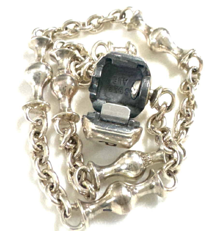 Authentic Pandora Sterling Silver Five Station Bracelet 591704 Size 8.5 ...