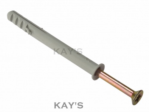 FRAME FIXINGS NYLON MASONRY WALL PLUGS & SCREWS 8mm & 10mm DIAMETER ALL ...