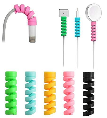 20 Pieces Charger Cable Saver Protector Spiral Tube Wire Management ...