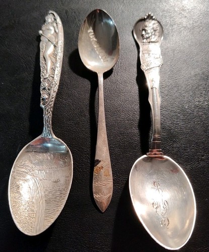Lot Of 3 Vintage Souvenir Silver Spoons, 2-Sterling, 1-.950 | eBay