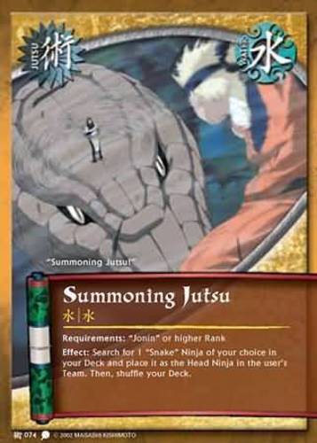 Summoning Jutsu - J-074 - Common - 1st Edition - Wavy Foil Coils of the ...
