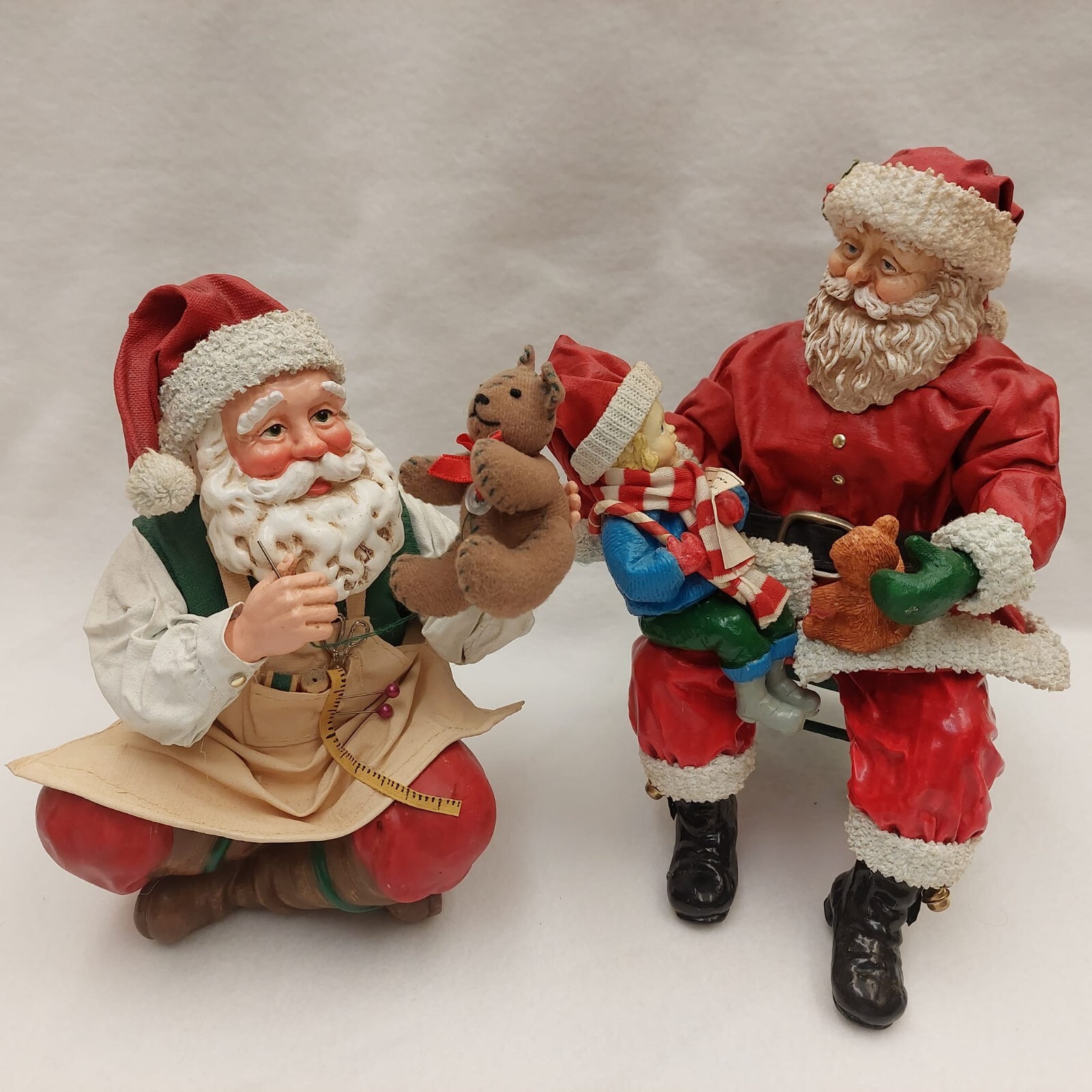 CLEARANCE Fabric Mache Santas Set of 2 by Midwest Importers Like ...
