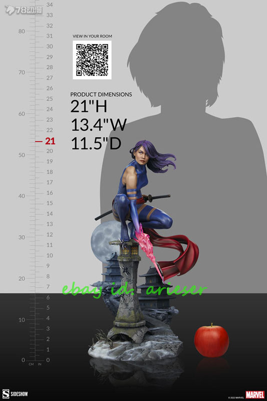 Perfect Sideshow Premium Format Marvel Psylocke 1/4 Statue Figure In ...