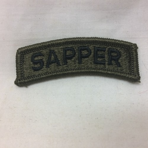 Vintage Military Patch Army Ranger Sapper Shoulder Arc Tab Green Border ...
