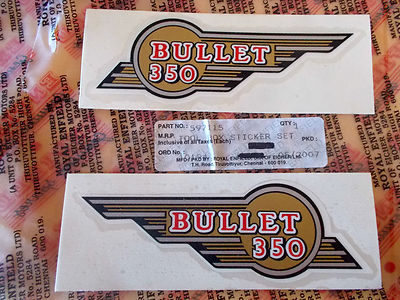 Royal Enfield Bullet 350 cc Tool Box Stickers Genuine # 597115 | eBay ...