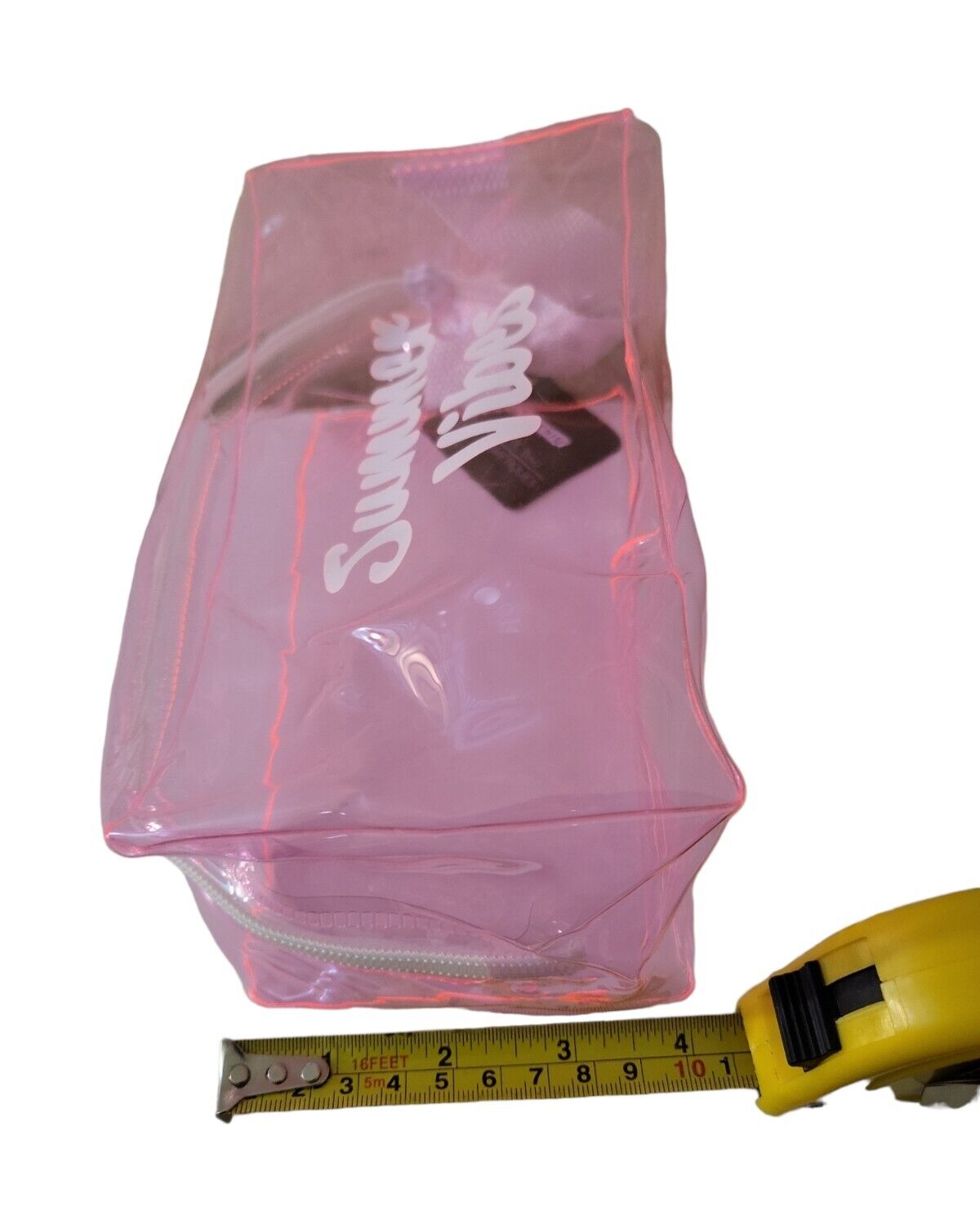 Sassy+ Chic Summer Fun Beach See Thru Travel Bag Pink Cosmetic Clutch ...