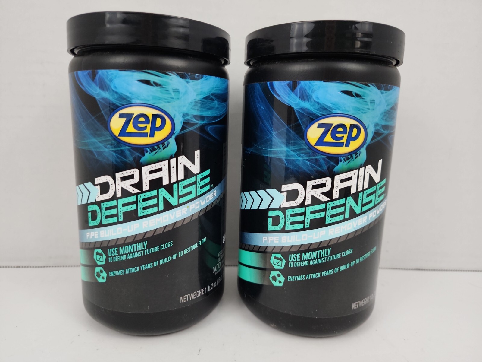 Lot of 2 Zep Drain Defense Enzymatic Drain Cleaner Powder SAFE FOR ALL ...