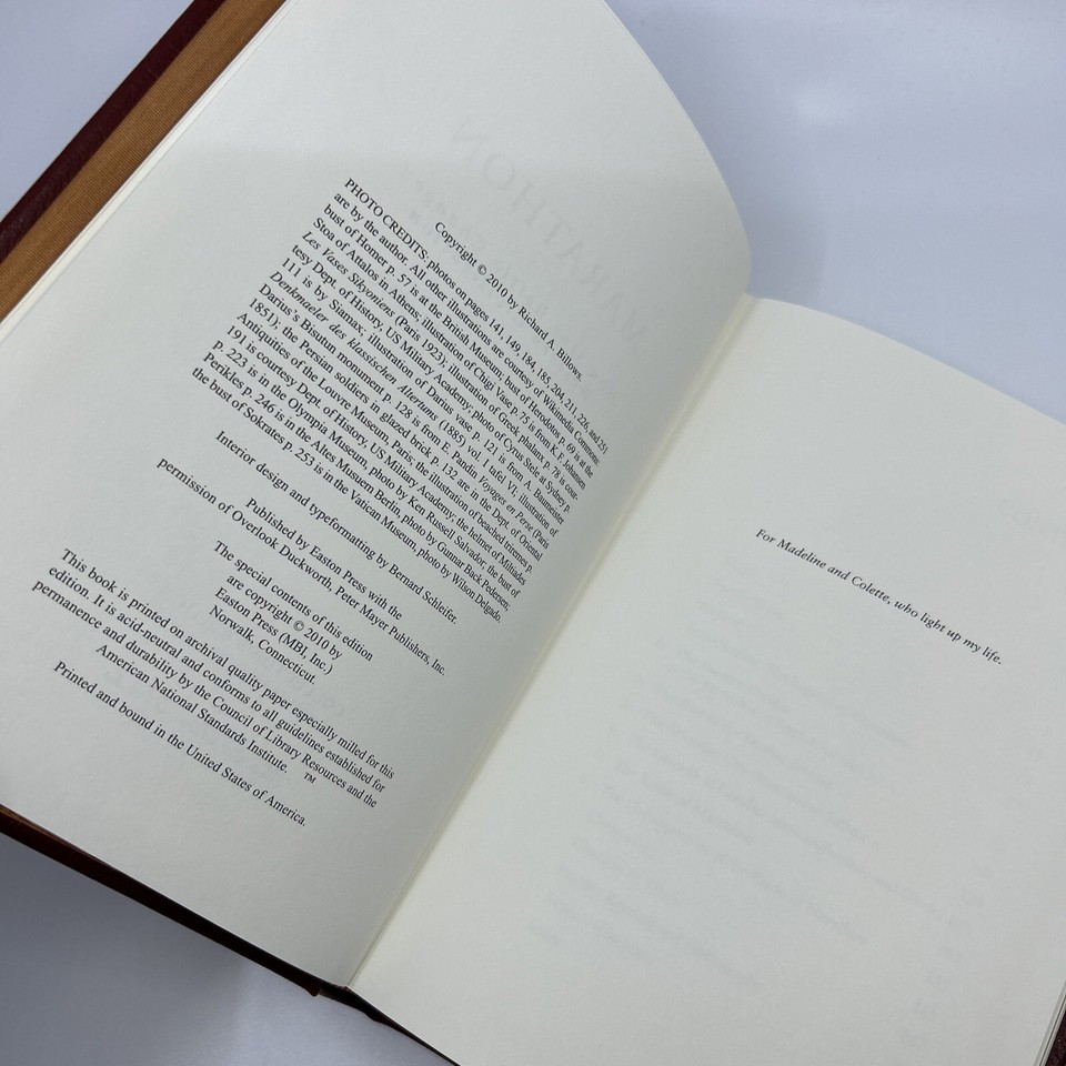 EASTON PRESS Marathon Richard Billows Leather Military History Ancient ...