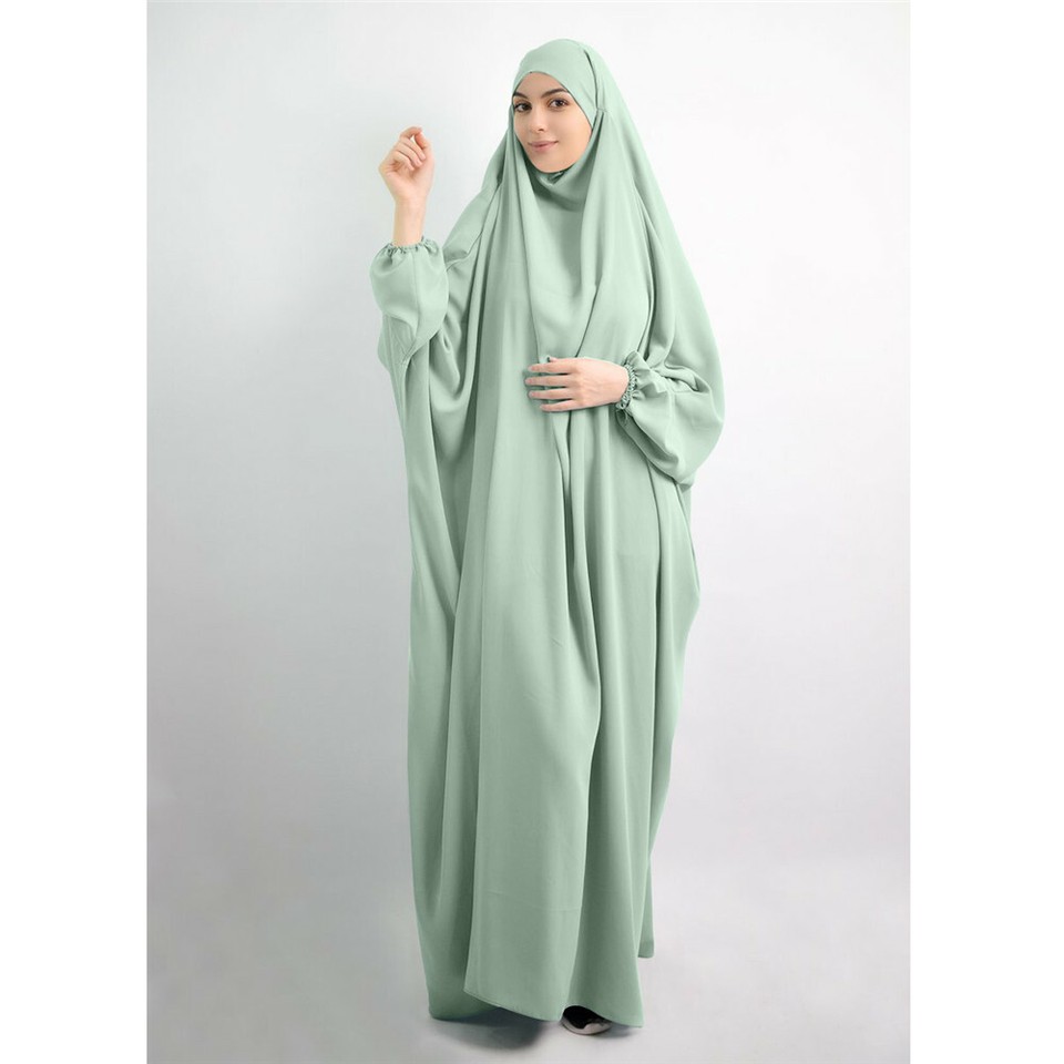 One Size Overhead Burqa Kaftan Robe Muslim Women Long Dress Islamic ...