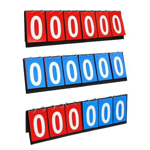 6 Digit Table Top Scoreboard Sports Scorekeeper Flip Score Board for ...