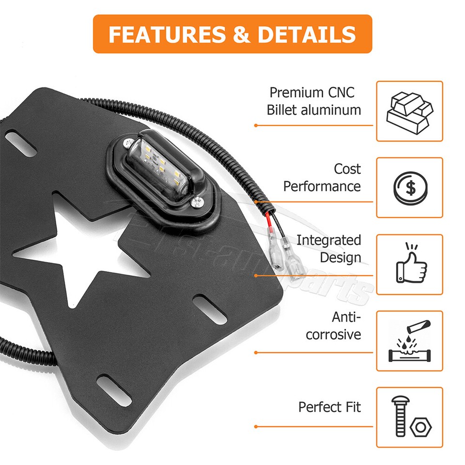 UTV LED License Plate Light Holder For Can-Am X3 Polaris RZR Pro XP ...