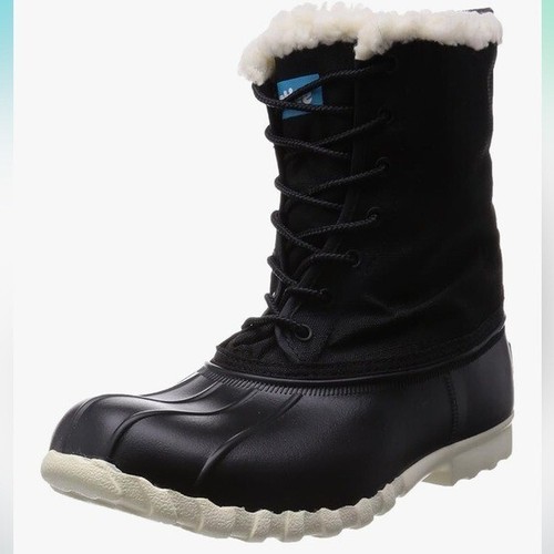 NATIVE The Jimmy Boot Lightweight black Waterproof Duck Boots Womens 6 ...