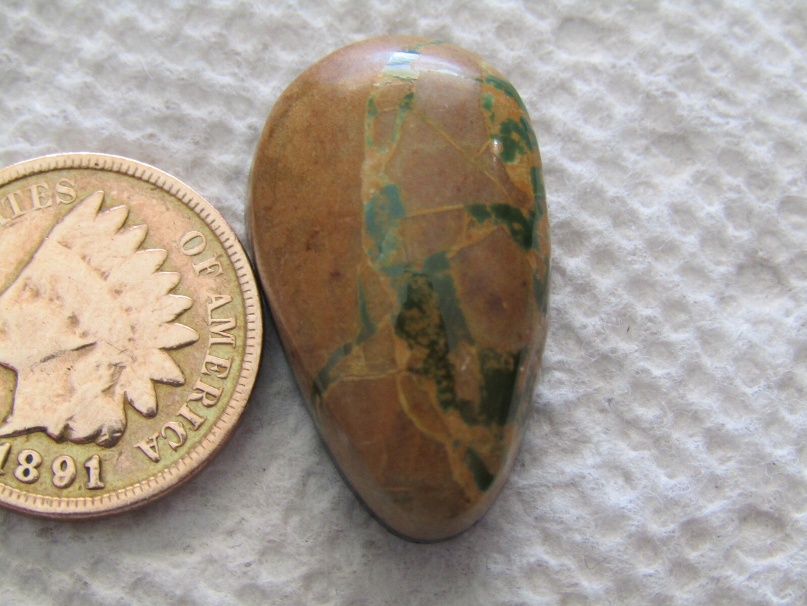 Ribbon Boulder Turquoise Cab 21 carat Cabochon Royston Number 8 Pilot ...