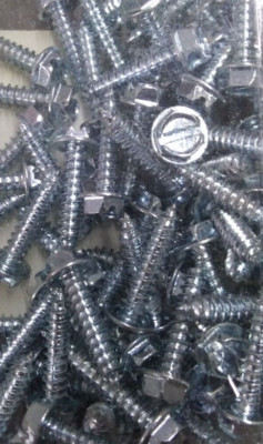 #8x3/4 Hex Washer Head Screws Steel Zinc Plated (75) *35101 | eBay