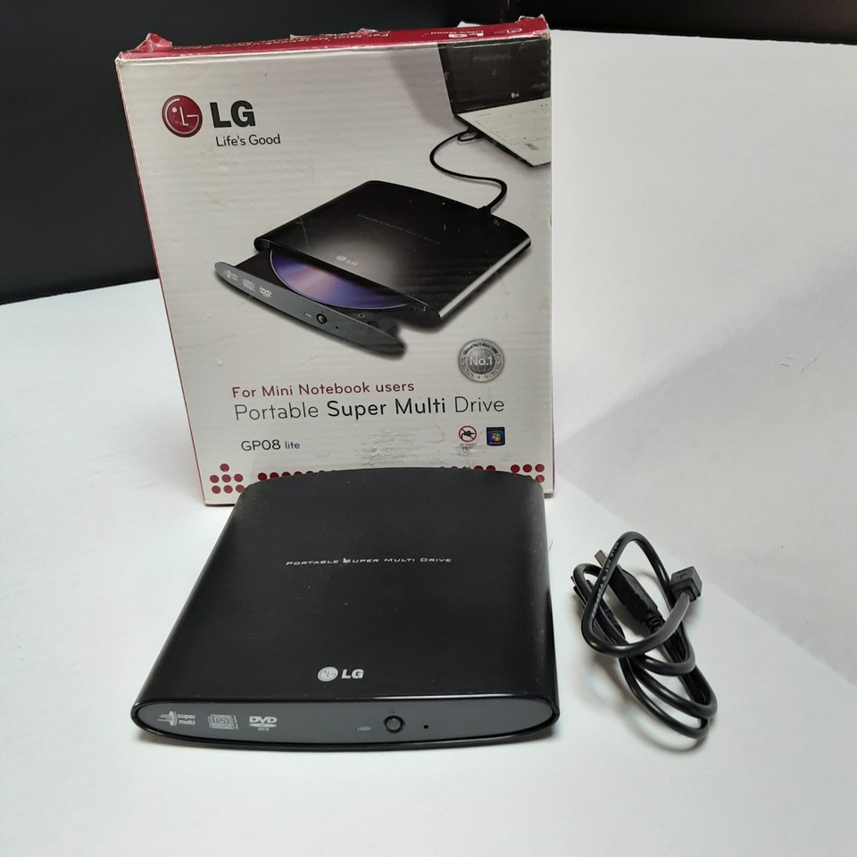 LG Portable Super Multi Drive GP08 Lite GP08NU20 With Cable. | eBay