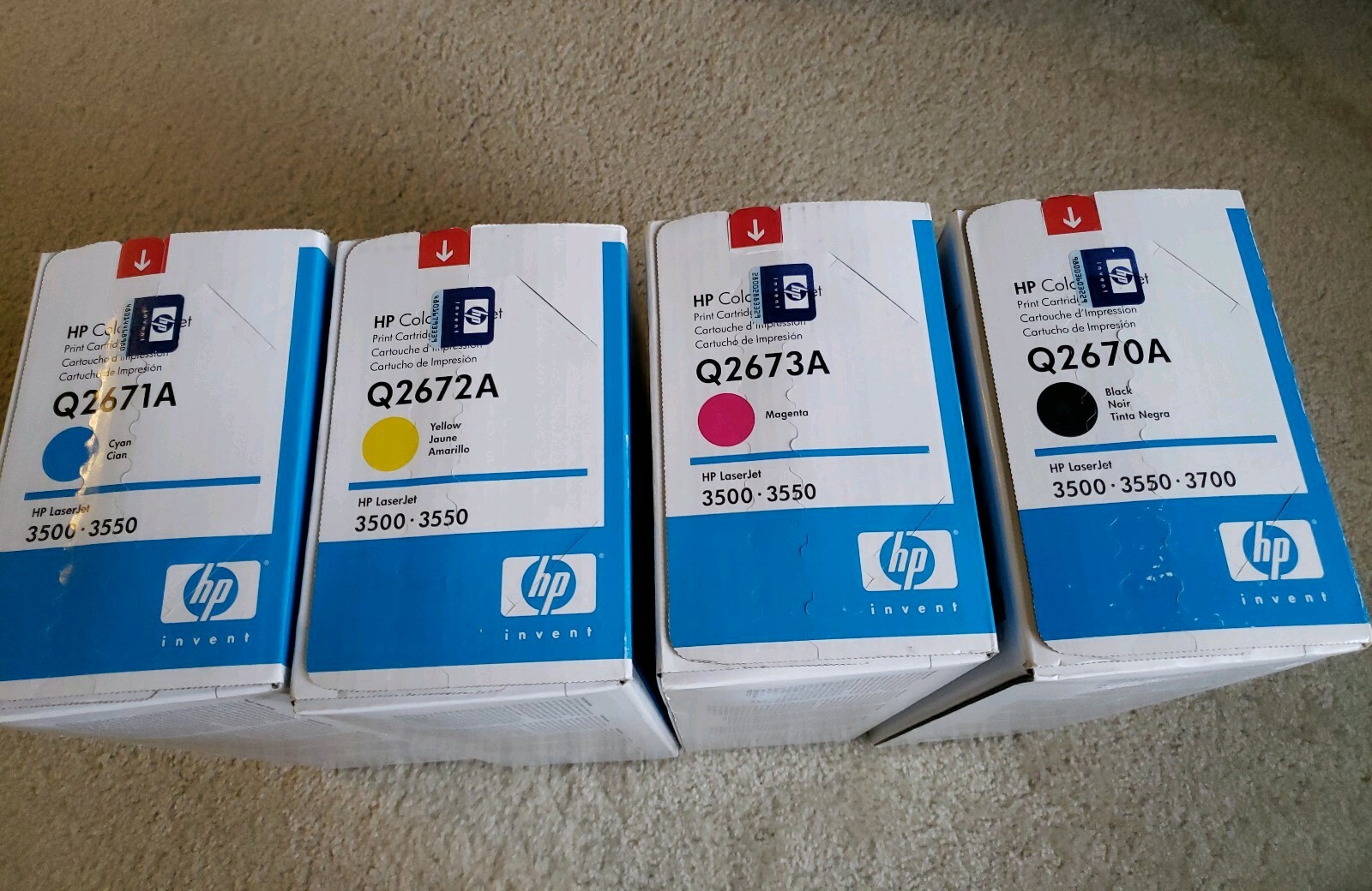 Lot of HP Q2670A Q2671A Q2672A Q2673A Toner Cartridges for HP LaserJet ...