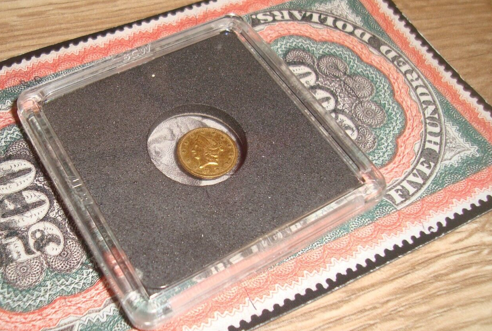 California Small Denomination GOLD 1853 Liberty Head Gold Half Dollar ...