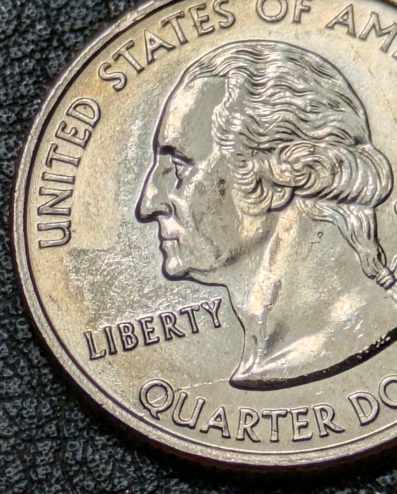 2003-P 25c Alabama State Quarter STRONG DIE CRACK Error Coin ...