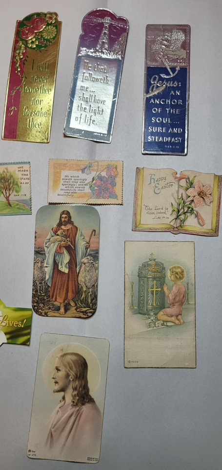 Vintage Religious Holy Cards Bookmarks Lot Crosses Prayer Cards ...