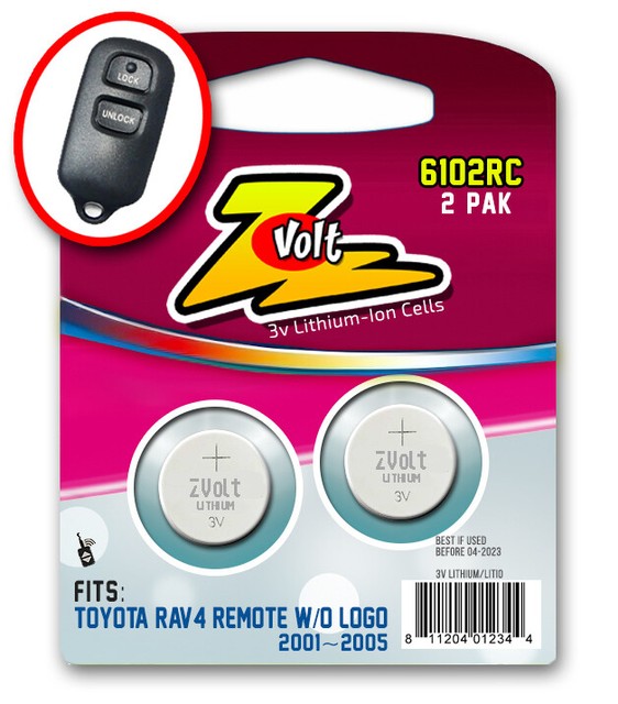2 - Keyless Remote Batteries for Toyota Camry Key Fob 2007 2017 for ...