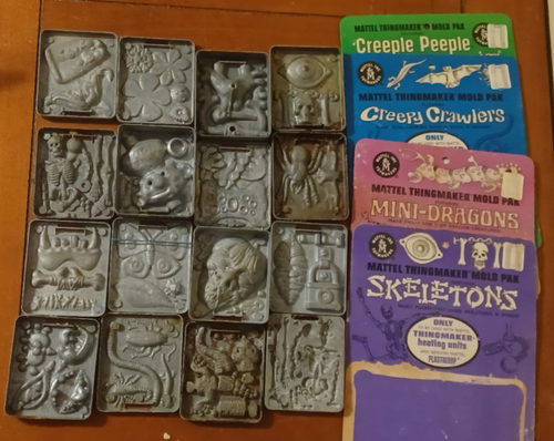 1960s Mattel Thingmaker Creepy Crawlers Metal Molds Lot of 12 Spiders ...