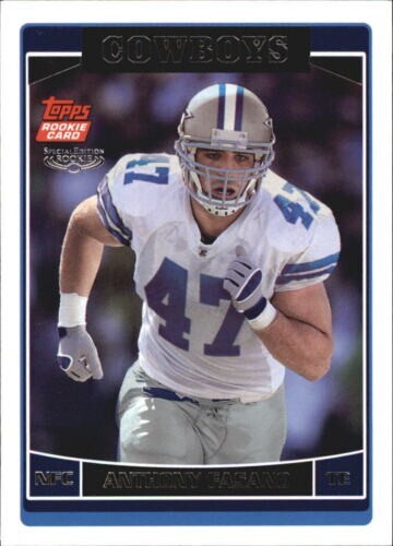 2006 Topps Special Edition Rookies Cowboys Football Card #381 Anthony ...