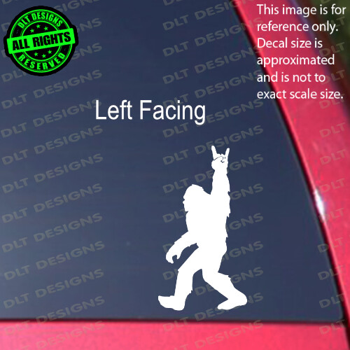 Bigfoot Sasquatch Rocker Funny Car Window Decal Bumper Sticker Rock n ...