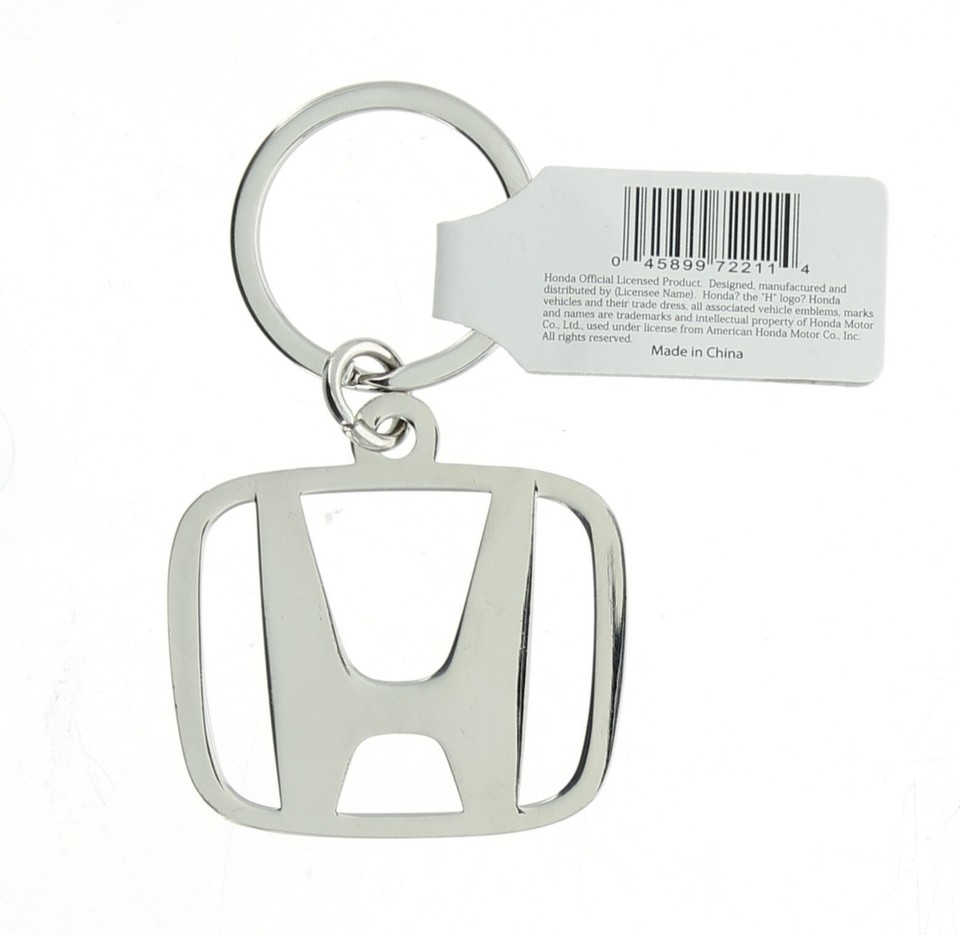 Honda Key Chain Emblem Metal 712211 Honda Logo Key Ring, Silver | 1 in ...