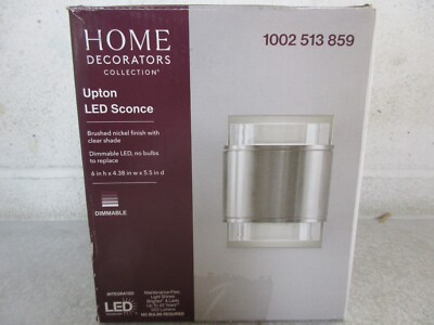 Home Decorators Upton Brushed Nickel LED Sconce - JJM3482L | eBay