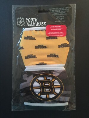 Boston Bruins YOUTH SIZE Licensed 2 Pk Face Mask Covering -50% Off SRP ...