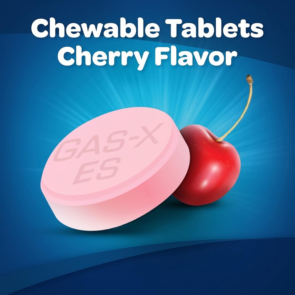 Gas X Extra Strength Cherry Chewable Tablets 72 Count Simethicone 125 ...