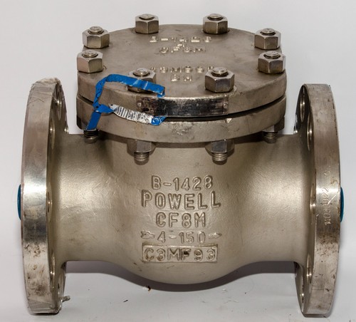 Powell Valve 2342 4 in. 150# RF FLG CF8M T10 Swing Check Valve ...