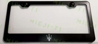 Laser Engraved Etched Maserati Logo Stainless Steel License Plate Frame ...