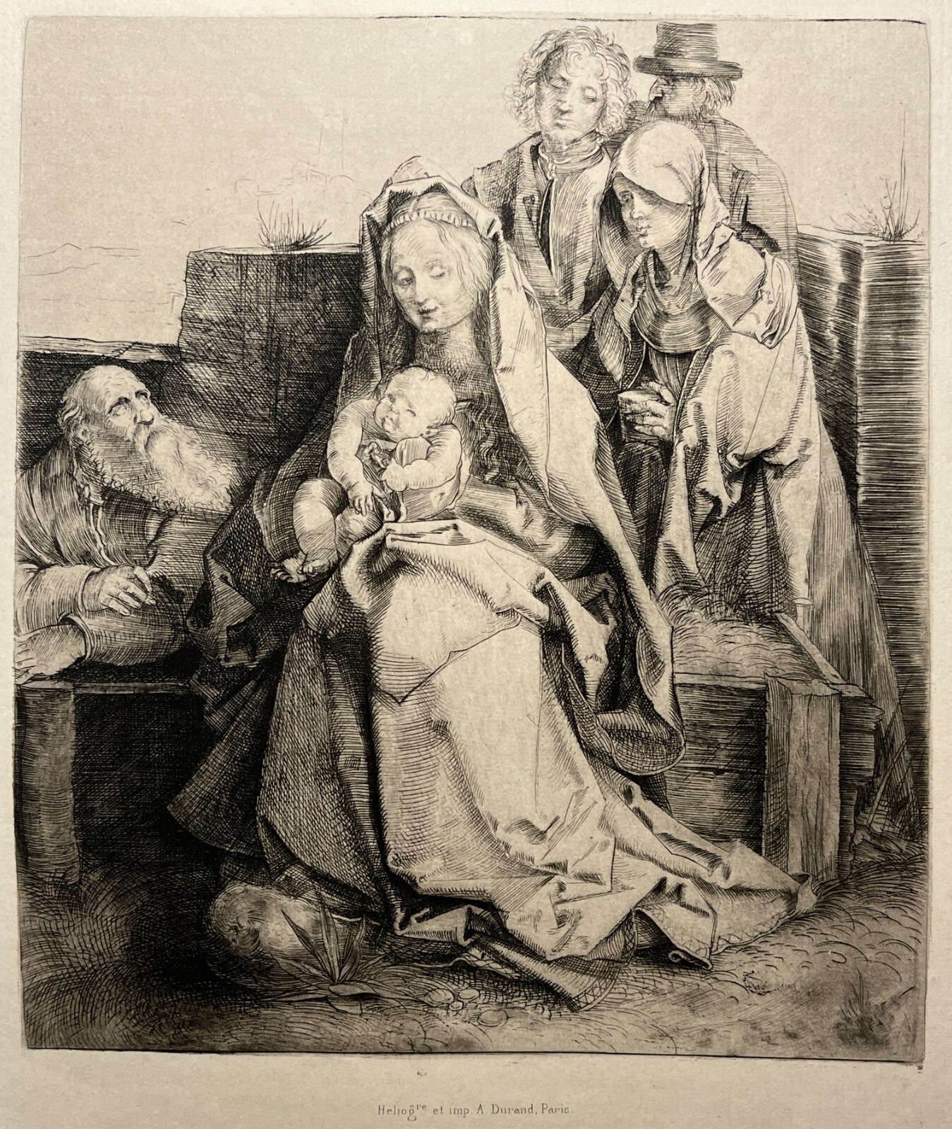 Albrecht Durer drypoint etching The Holy Family, Amand Durand 1878 heliogravure | eBay