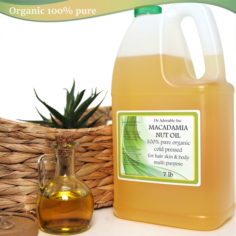 Premium 100% Pure Organic Cold Pressed Macadamia Nut Oil 2 oz up to 7 ...
