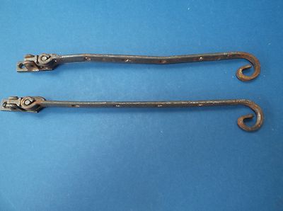 Pair of Metal Window Catches Deco design used, in Fairly good condition ...