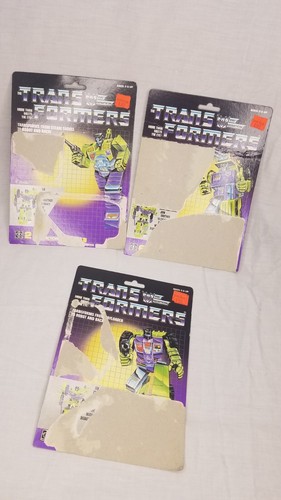 Transformers Devastator Vintage 1983 Full 3 Lot Card Back Tonka ...