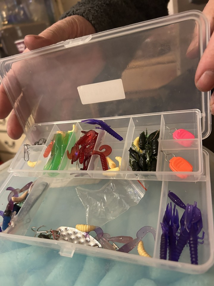 Box Of Fishing Bits And Lures | eBay