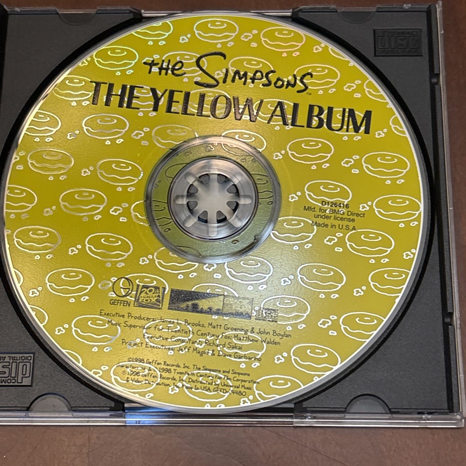 Vintage 1998 The Simpsons TV Show The Yellow Album CD Cartoon Audio ...