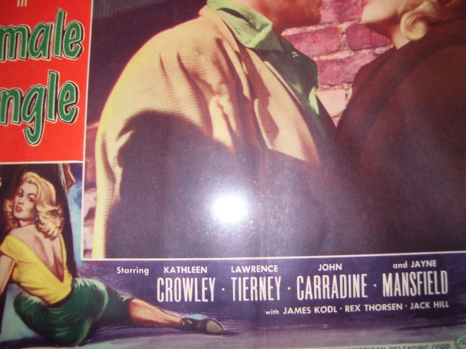 JAYNE MANSFIELD THE FEMALE JUNGLE ORIGINAL RELEASE 1956 LOBBY CARD | eBay