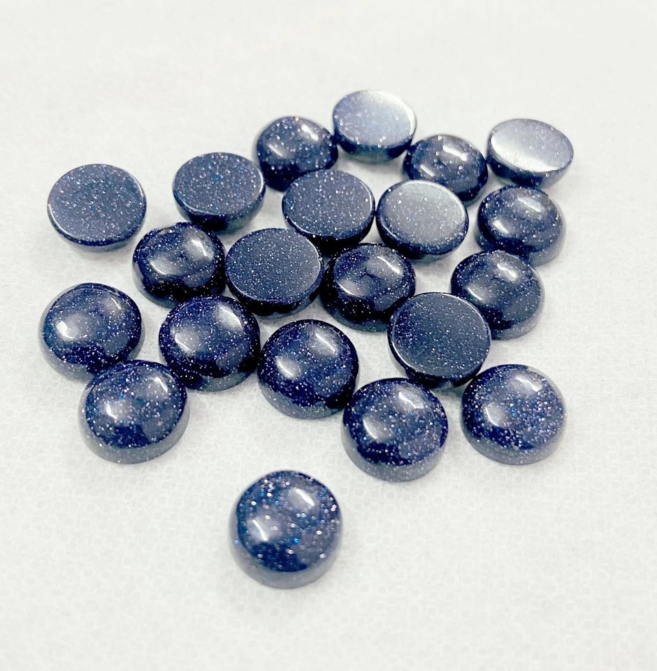 A+++ 27 MM ROUND BLUE SANDSTONE CABS PACKAGES 10 PIECE Packages $9.50 ...