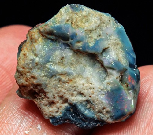 15Ct Natural Australian Lightning Ridge Black Opal Nugget Facet Rough ...