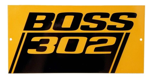 Mustang BOSS 302 Orange Metal Steel Garage Sign - Super Size 40" x 20 ...