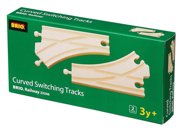 BRIO Two Curved Switching Tracks 33346 Complete for sale online | eBay