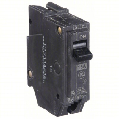 GE THQL115 CIRCUIT BREAKER 1 POLE 15 AMPS TQL 115 AC GENERAL ELECTRIC ...