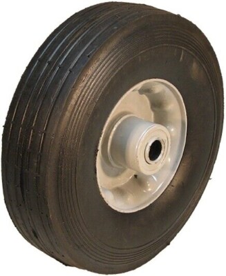 8 x 2.5 - 4 NHS SOLID HARD RUBBER REPLACEMENT WHEEL/TIRE COMBO 5/8 AXLE ...