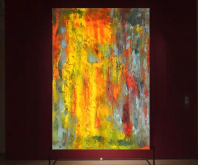 64”X44” Gerhard Richter style canvas painting Acrylic,Abstract, Modern ...
