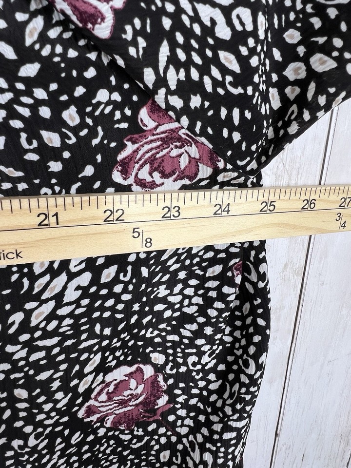 DonnKenny Shirt 2X Button Up Plus Blouse Abstract Print Short Sleeve ...